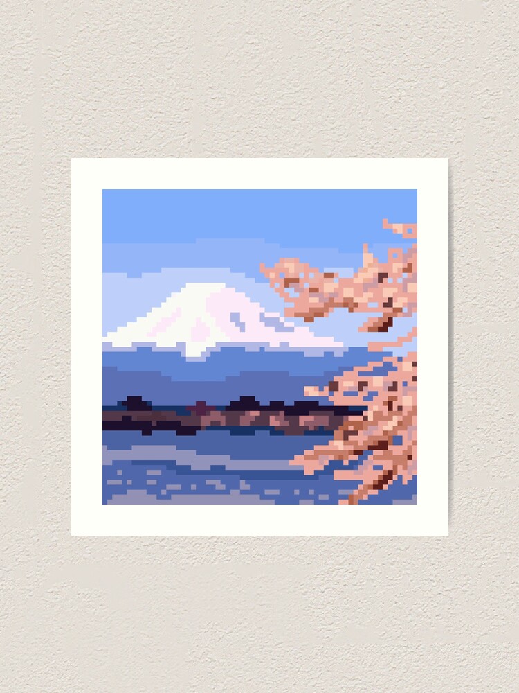 "Pixel Art Mount Fuji" Art Print for Sale by valentinajpg | Redbubble