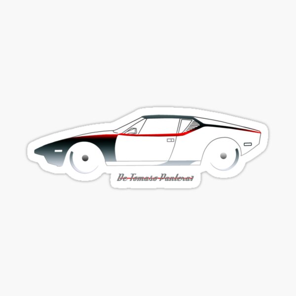 "1972 De Tomaso Pantera Classic ." Sticker by musnittwinke | Redbubble
