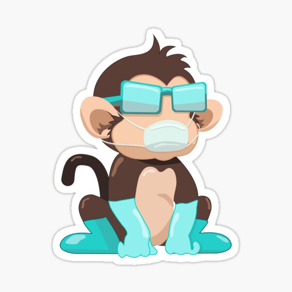 "safe monkey" Sticker by Dzonika | Redbubble