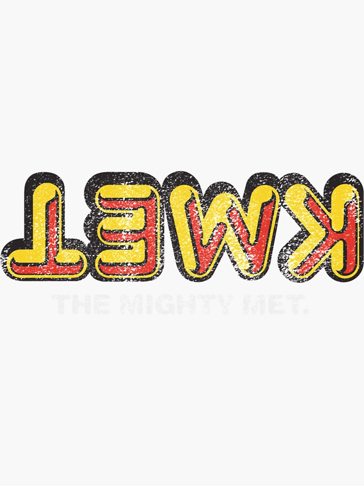 "KMET Radio Logo - Defunct Radio Station - "Weathered" Version Classic ...