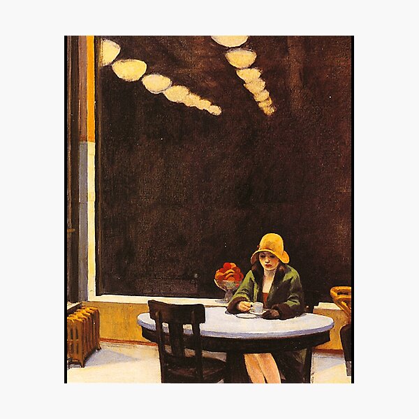 "Vintage Edward Hopper Automat Poster" Photographic Print for Sale by ...