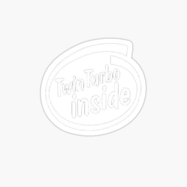 "TWIN Turbo inside" Sticker by Racingdecals | Redbubble