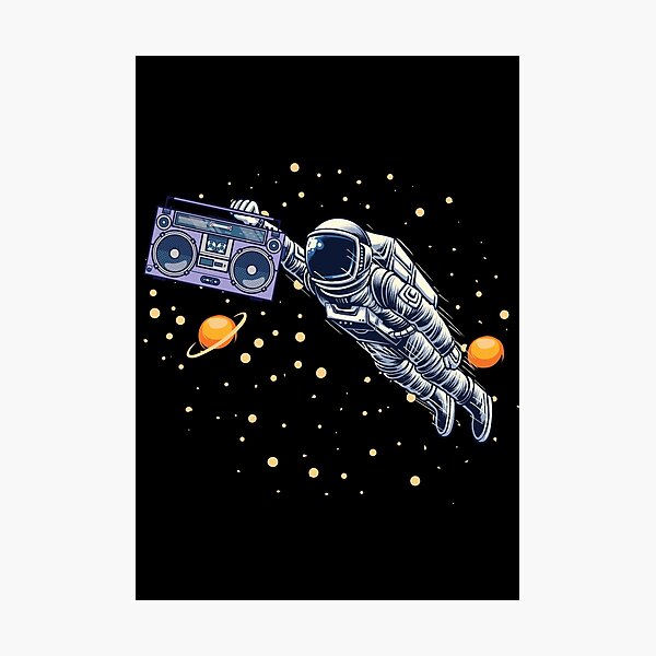 "boombox astronaut - astronaut with a boombox" Photographic Print for ...