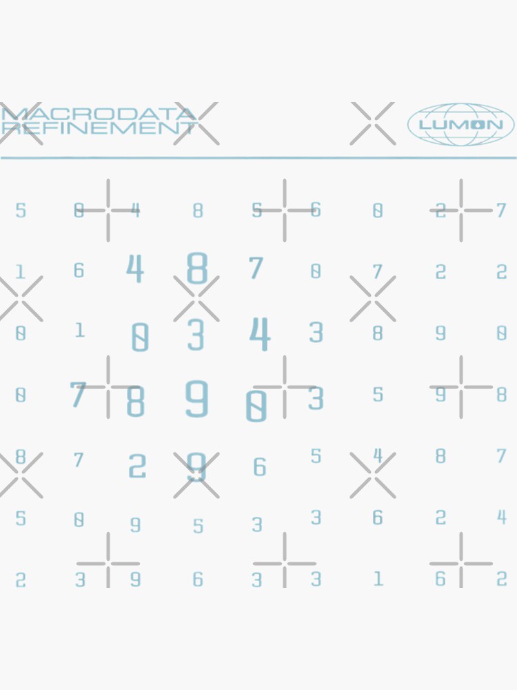 "Scary Numbers Lumon Macrodata Refinement Severance TV" Sticker by jad ...