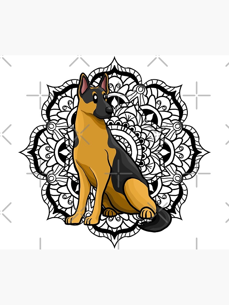 "German Shepherd Mandala" Poster for Sale by Ahenix | Redbubble