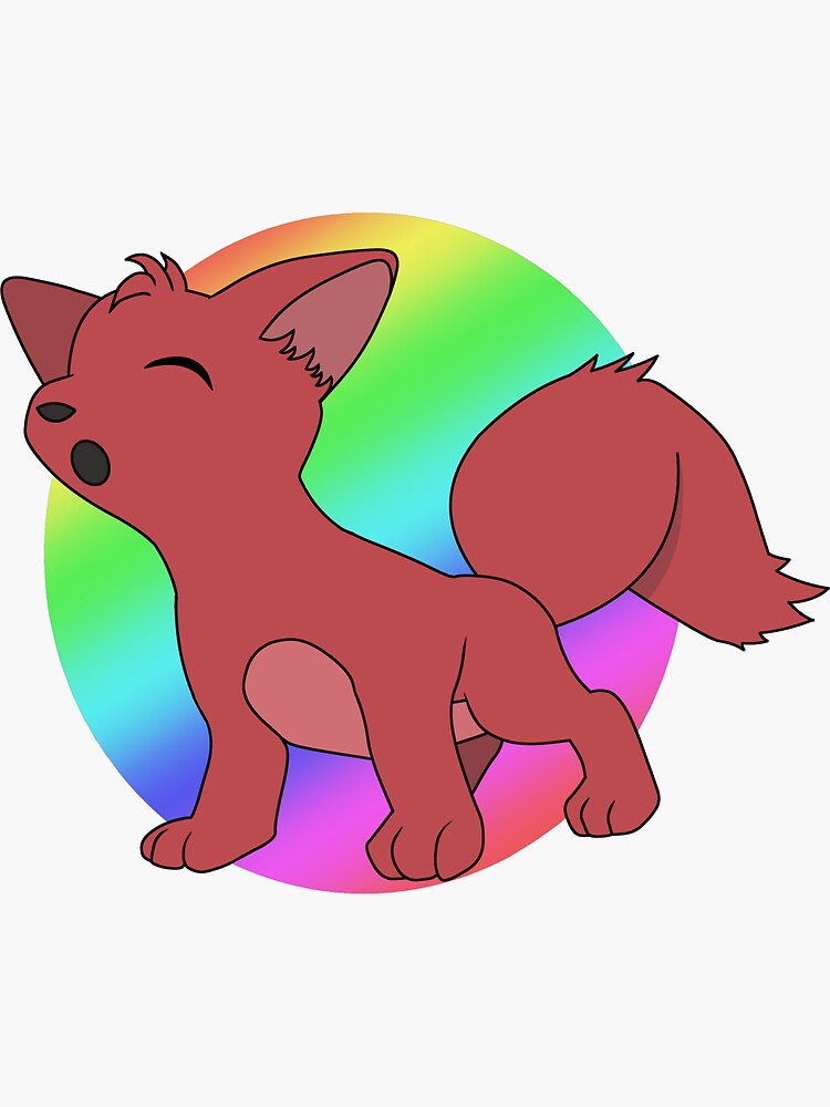 "Rainbow pride fox" Sticker by Dannigear | Redbubble