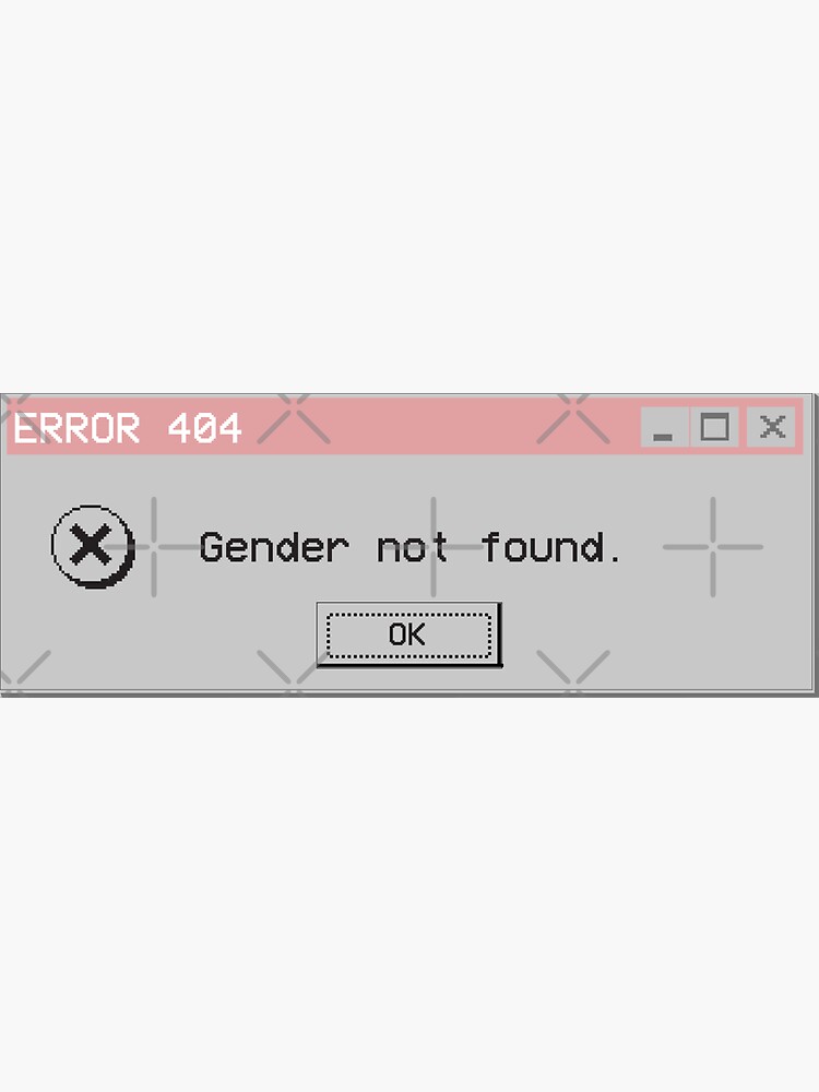 "Gender not found" Sticker for Sale by grphitee | Redbubble