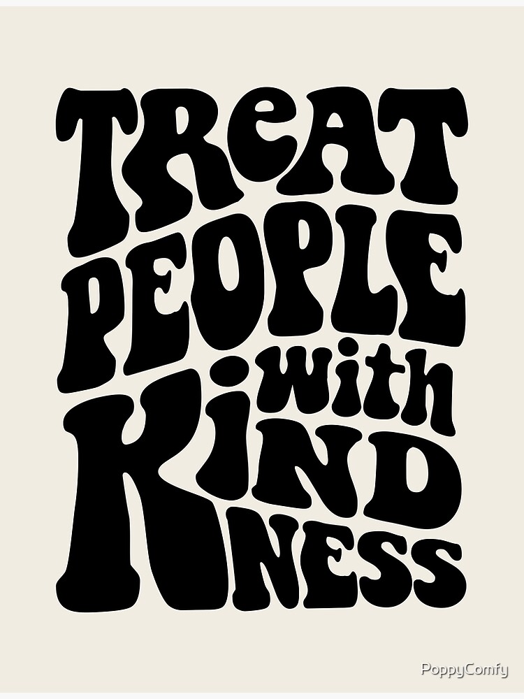 "Treat People With Kindness Retro Aesthetic Poster" Poster for Sale by ...