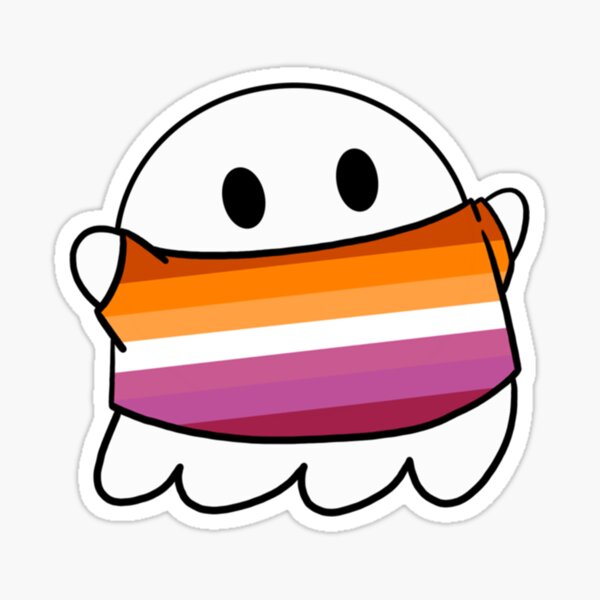 "Lesbian Pride Ghost Classic ." Sticker by hildendhmula | Redbubble