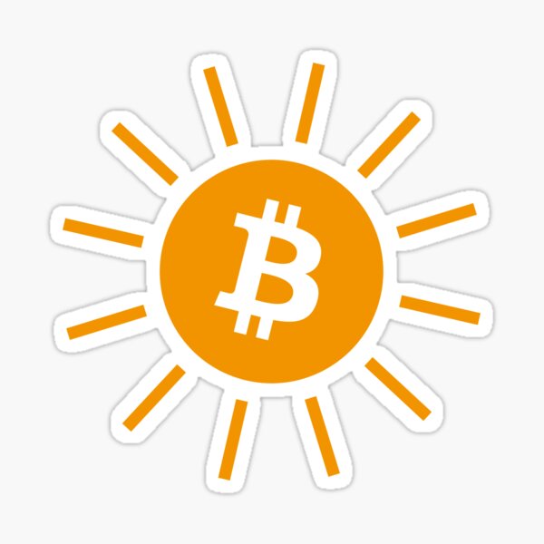 "Bitcoin Sun" Sticker by TheSunIsOrange | Redbubble