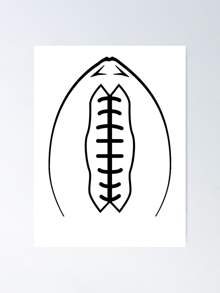 "American Football Silhouette Football Outline" Poster for Sale by ...