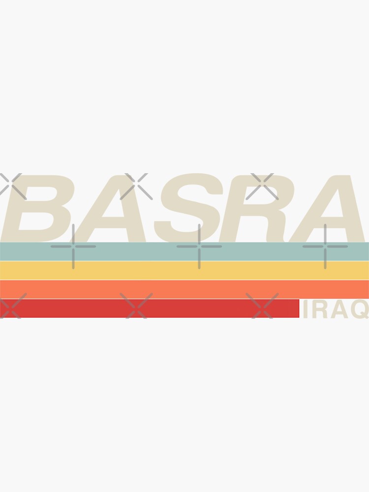 "Basra Retro Iraq Design" Sticker by Mo5tar | Redbubble