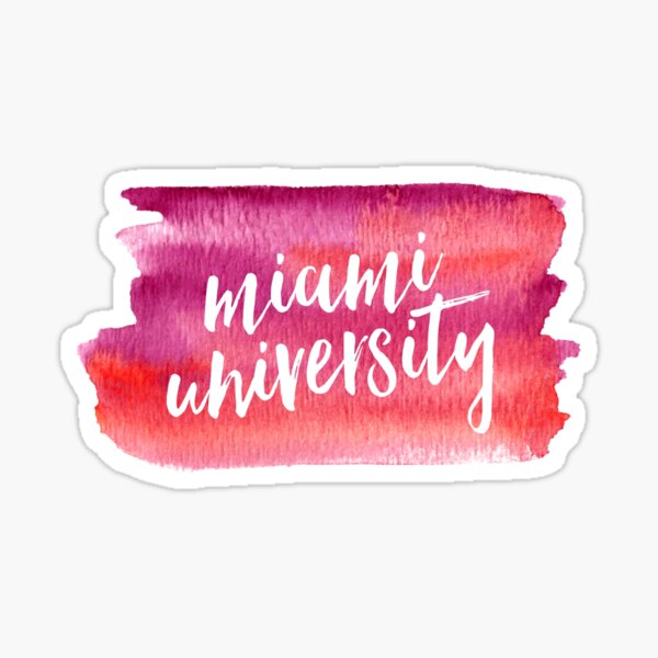 "Miami University " Sticker for Sale by laureledmonds | Redbubble