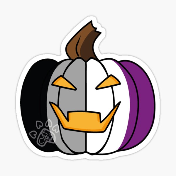 "Pride Pumpkin - Asexual Classic ." Sticker by schucktvluca | Redbubble
