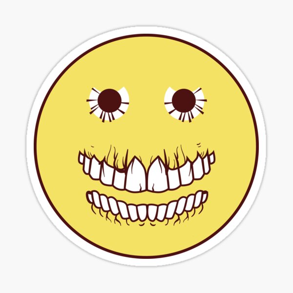 "Creepy Smile" Sticker by Moesia | Redbubble