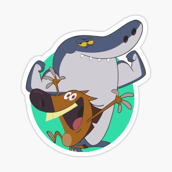 "zig and sharko, zig sharko, sharko, zig" Sticker for Sale by sisinya | Redbubble
