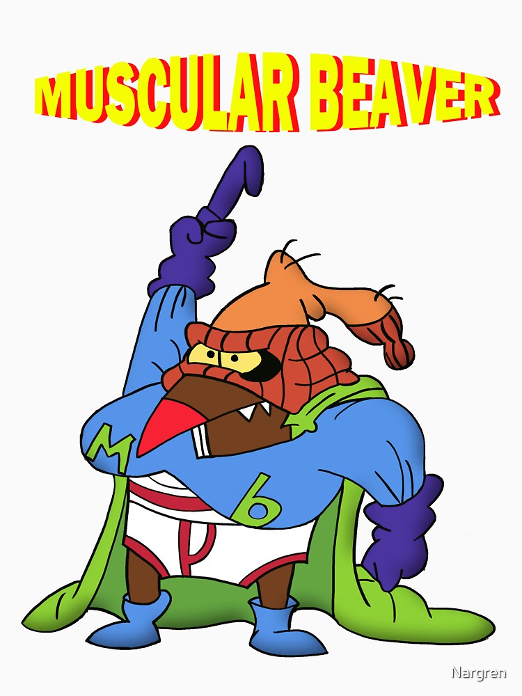 "Muscular Beaver" Essential T-Shirt for Sale by Nargren | Redbubble