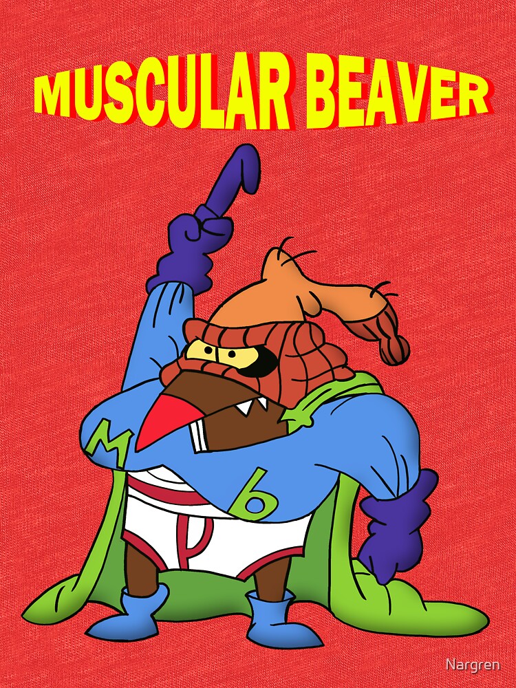 "Muscular Beaver" T-shirt by Nargren | Redbubble