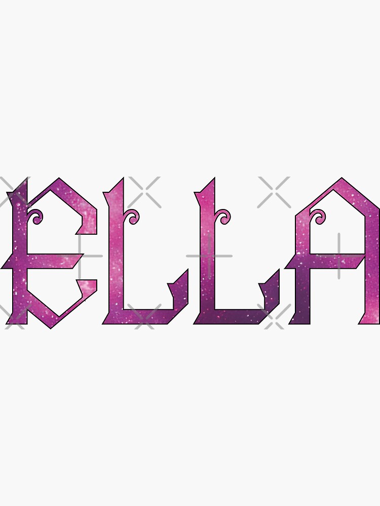 "ELLA Name I - My name is ELLA - typography name - Galaxy Vibe" Sticker ...