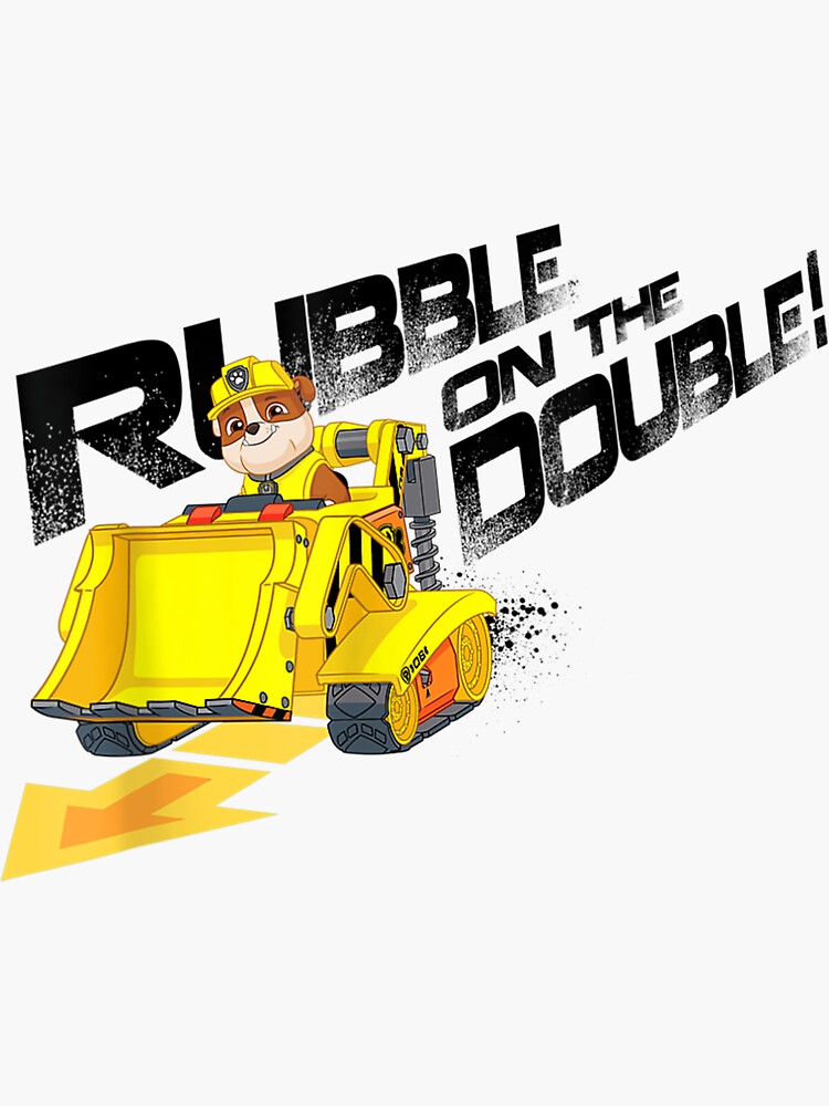 "Nickelodeon PAW Patrol Rubble On The Double NKPAW1068 " Sticker by ...