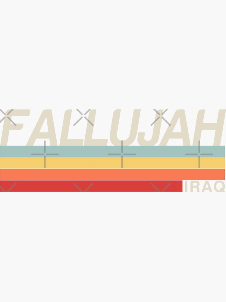 "Fallujah Retro Iraq Design" Sticker by Mo5tar | Redbubble