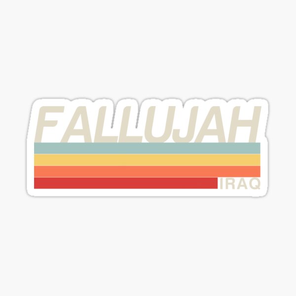 "Fallujah Retro Iraq Design" Sticker by Mo5tar | Redbubble