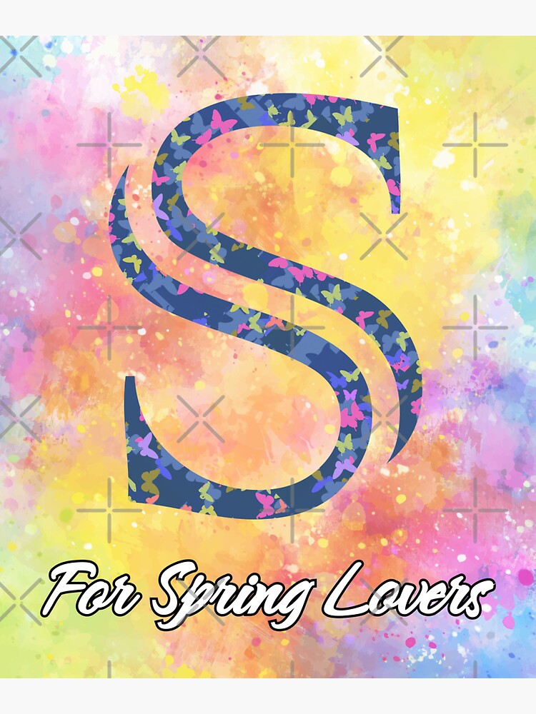 "S For Spring Lovers" Sticker by RevelBreak | Redbubble