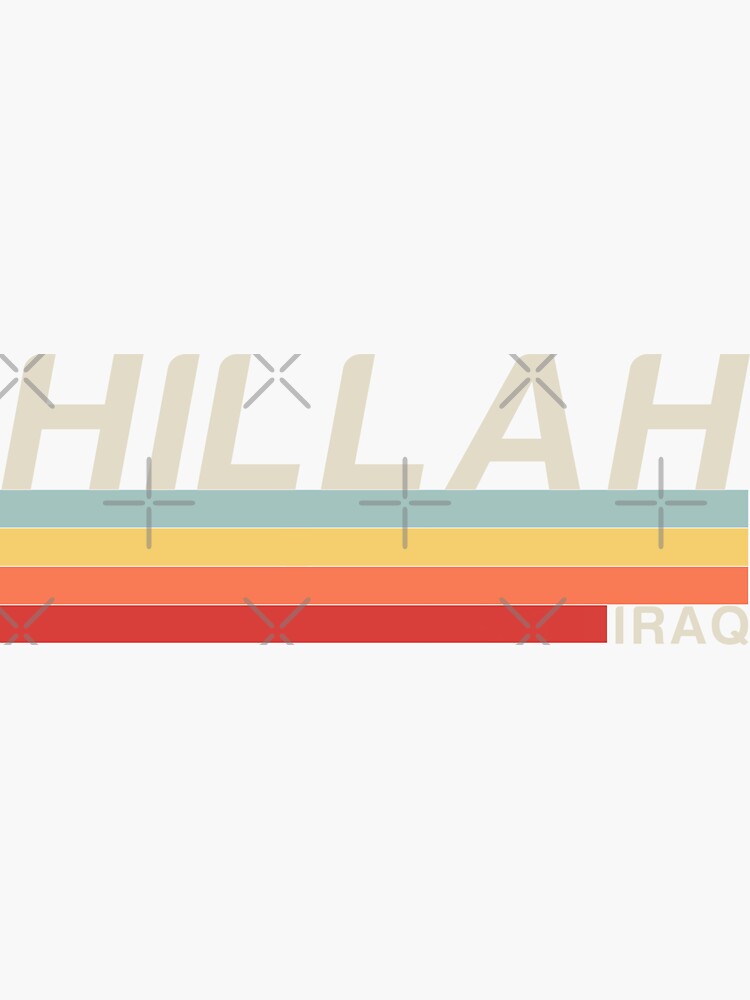 "Hillah Retro Iraqi Design" Sticker by Mo5tar | Redbubble