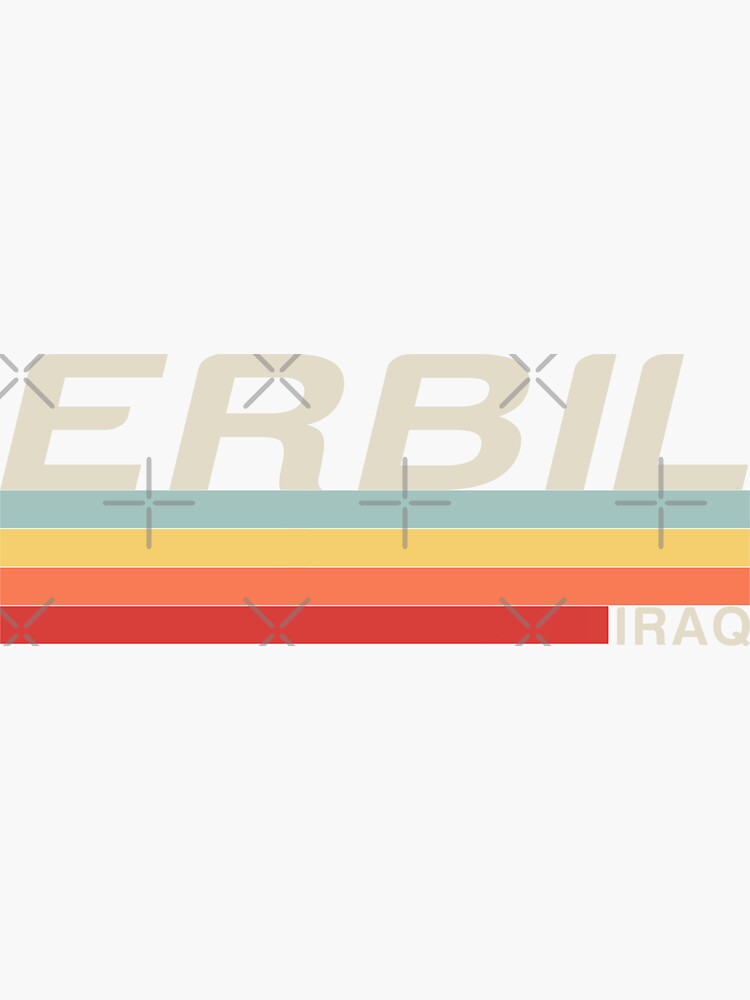 "Erbil Retro Iraq Design" Sticker by Mo5tar | Redbubble