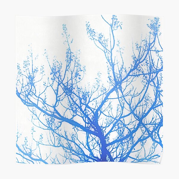 "Delft Blue Tree" Poster for Sale by SusanAWoolley | Redbubble