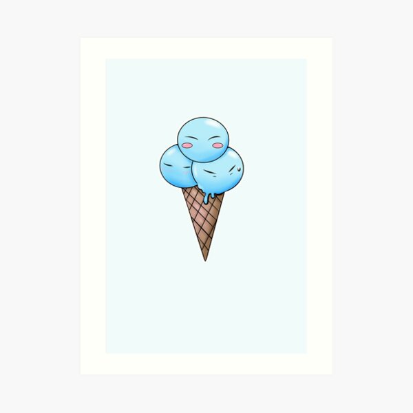 "Rimuru ice cream cone" Art Print by AkashiWashi | Redbubble
