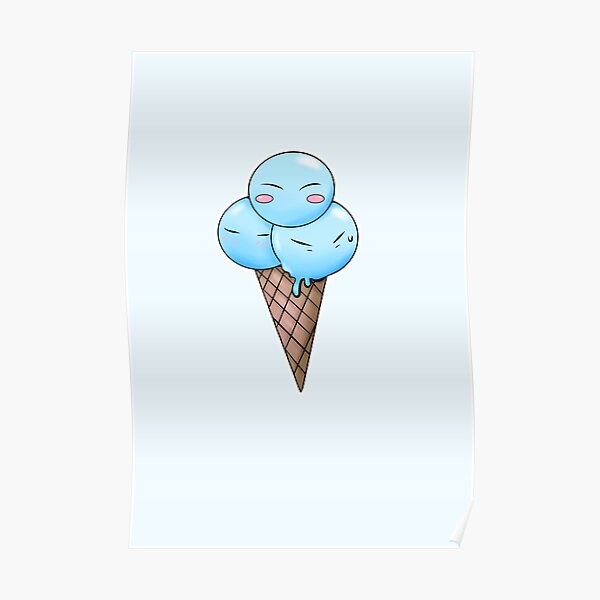 "Rimuru ice cream cone" Poster for Sale by AkashiWashi | Redbubble