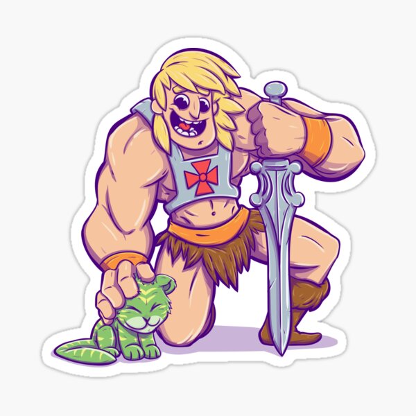 "He man and the masters of the universe" Sticker for Sale by robotbunny ...