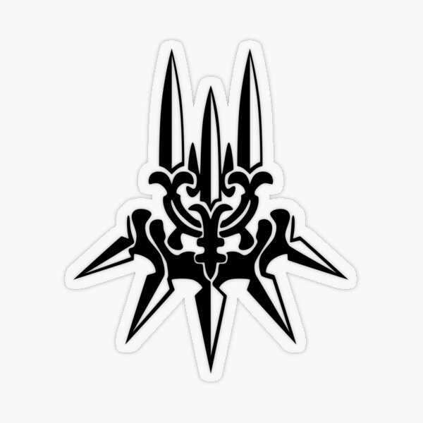 "YoRHa - Black Insignia" Sticker by supanerd01 | Redbubble
