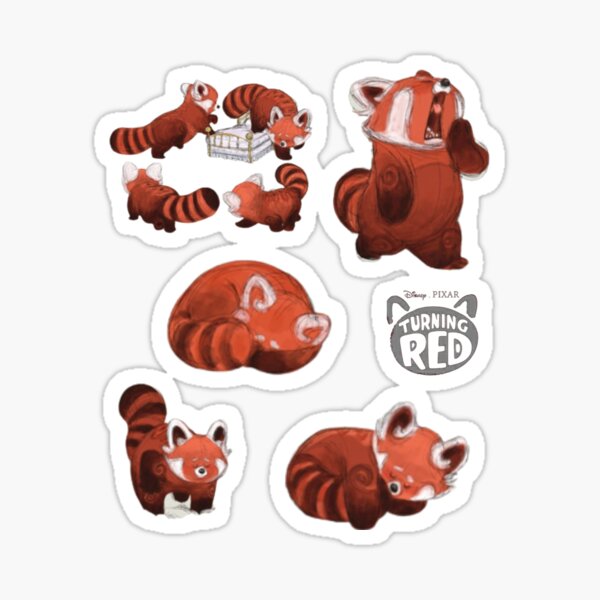 "Turning Red Emoticons" Sticker by JollyKoala | Redbubble