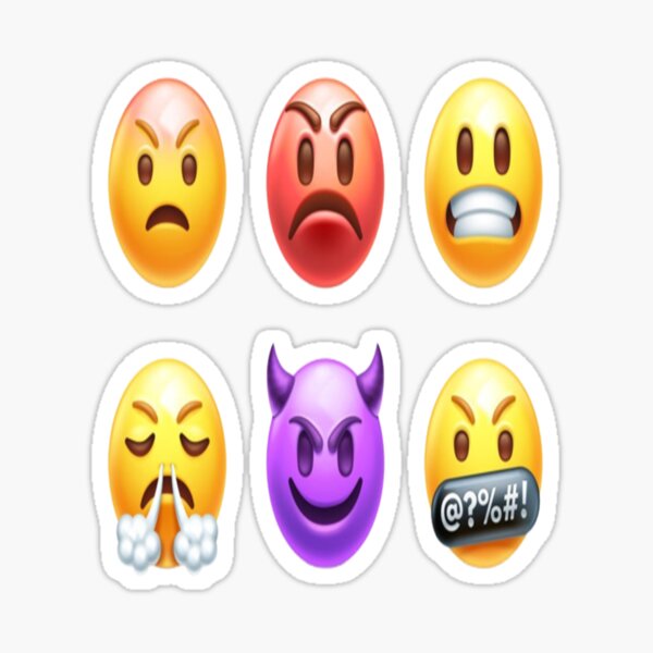 "Emoji Anger Pack" Sticker by mantiss | Redbubble