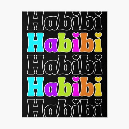 "Habibi rainbow colors and hearts" Art Board Print by emiloolie | Redbubble