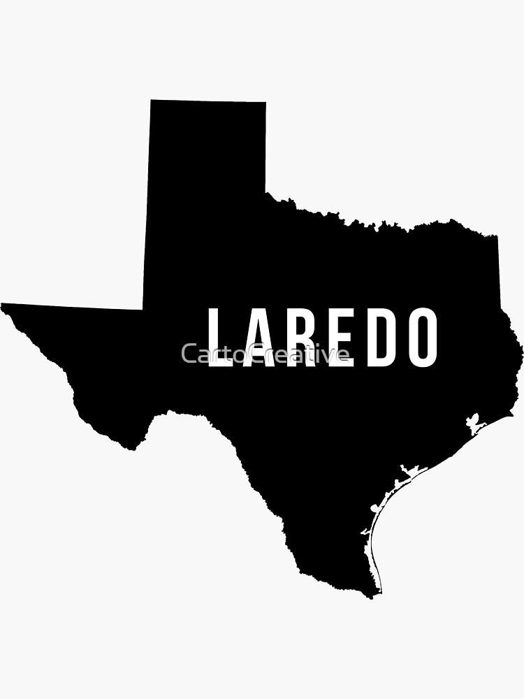 "Laredo, Texas State Silhouette" Sticker for Sale by CartoCreative ...