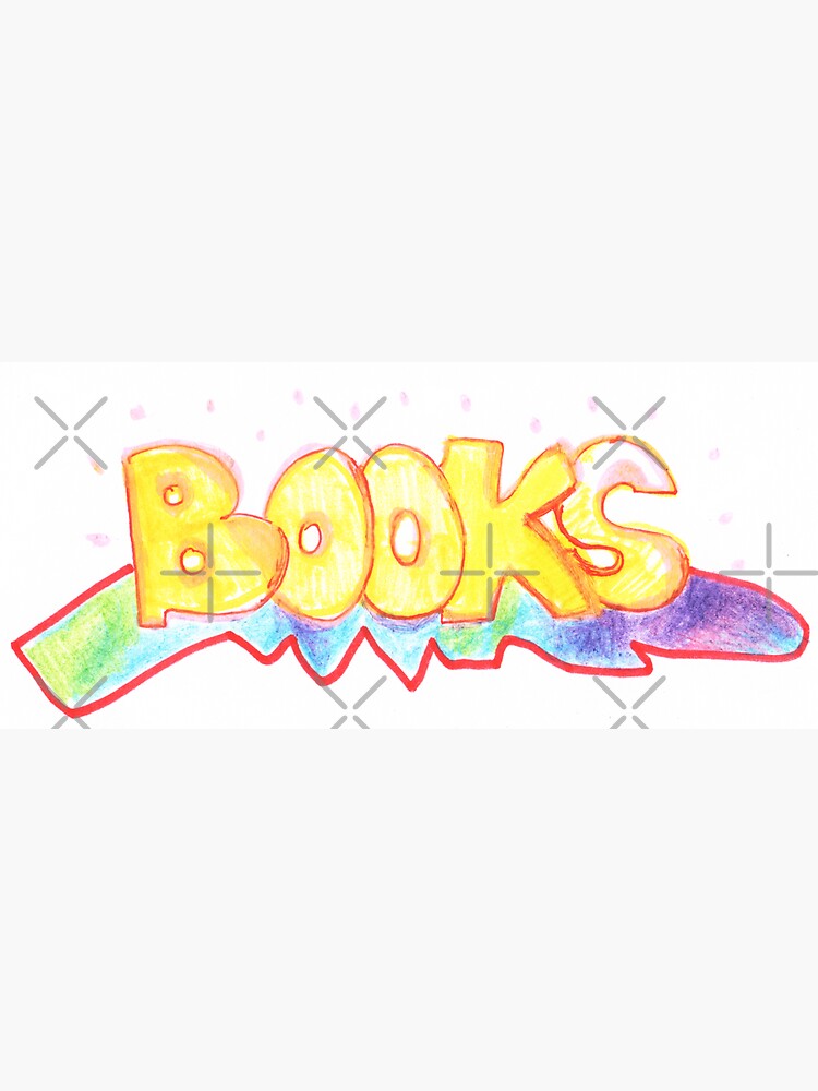 "Handwritten word books | drawing word books" Sticker for Sale by lausn ...