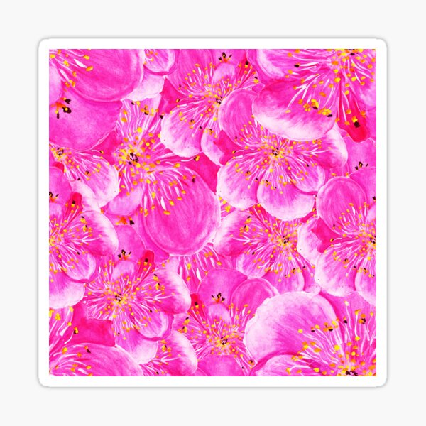 "Stunning pink exotic island flower " Sticker by AleFairyland | Redbubble