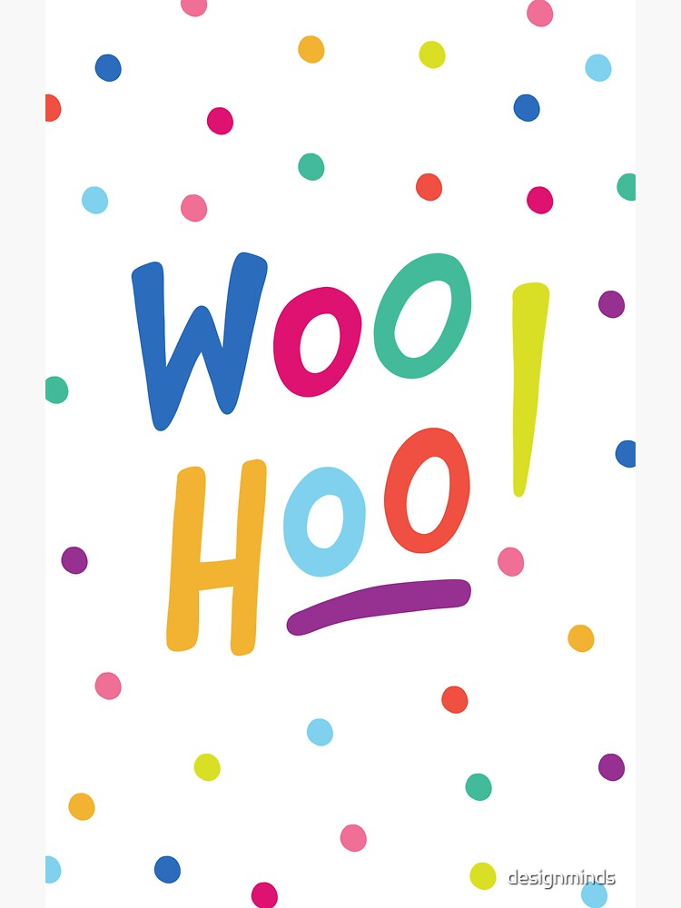 "Woo Hoo (polka dot)" Sticker by designminds | Redbubble