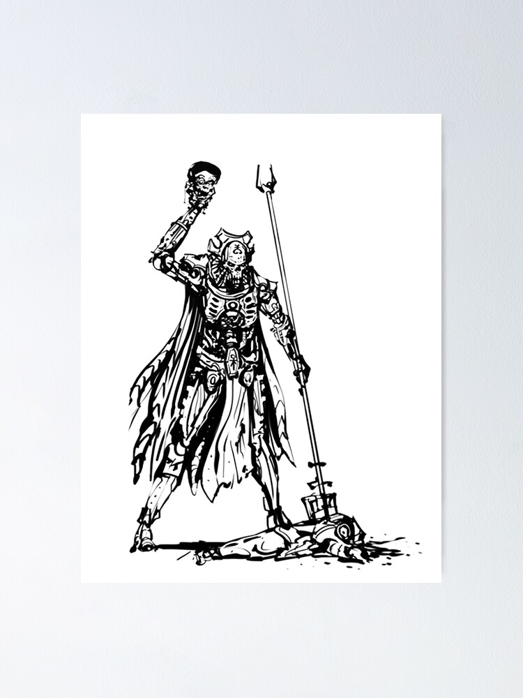 "Warrior skeleton Necron" Poster for Sale by DNTShop | Redbubble