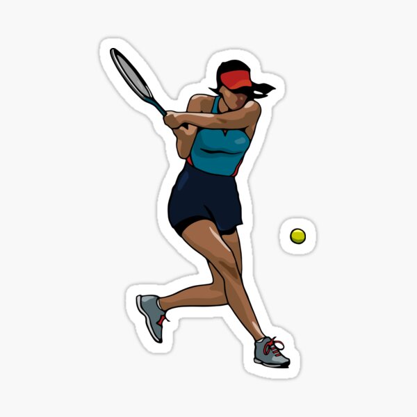 "Woman Tennis Player" Sticker by PabloBilcaso | Redbubble