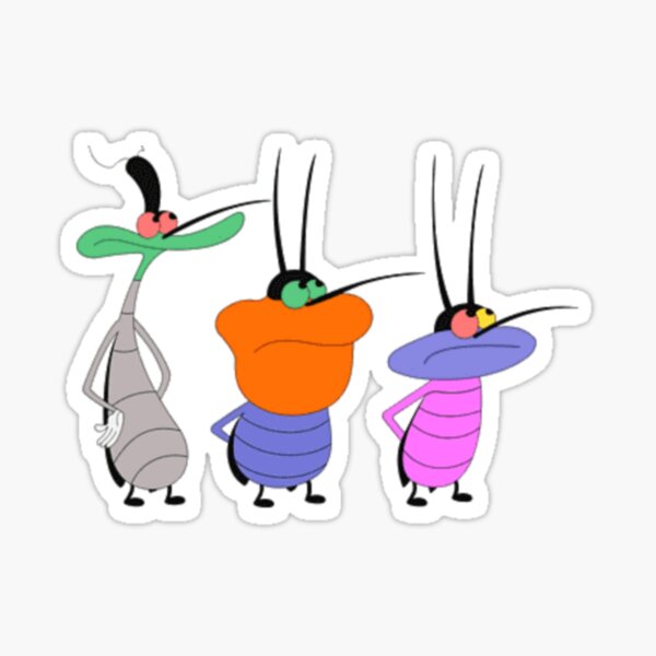 " Oggy And The Cockroaches" Sticker by linaasi | Redbubble