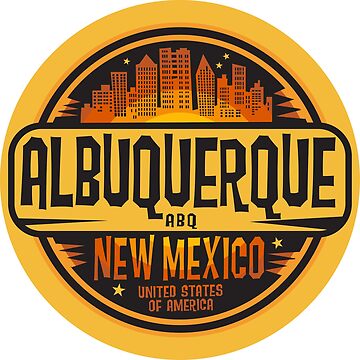 "Albuquerque, New Mexico" Sticker for Sale by studio838 | Redbubble