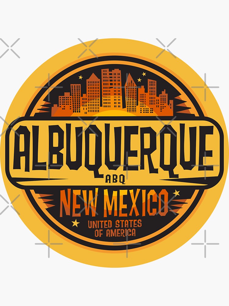 "Albuquerque, New Mexico" Sticker for Sale by studio838 | Redbubble