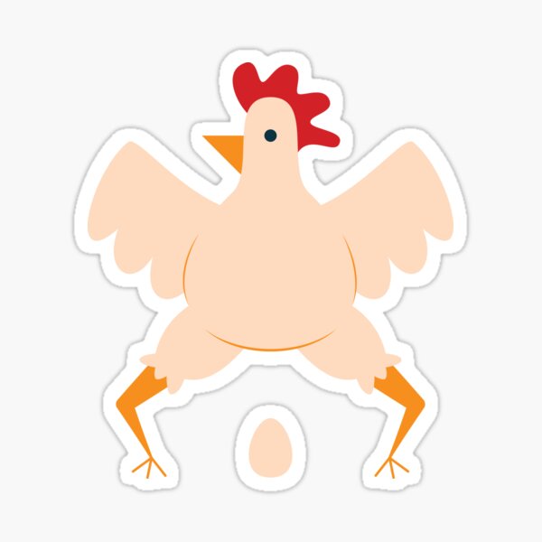 "Chicken" Sticker by InsideTheVector | Redbubble