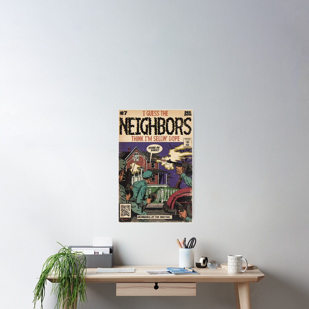 "J. Cole - Neighbors Comic Book Parody" Poster for Sale by FineArtofMK | Redbubble