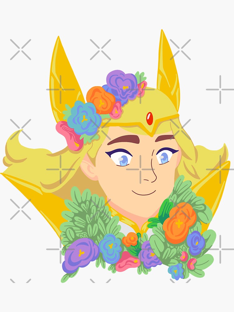 "Shera Flowers WB" Sticker by prustenvc | Redbubble