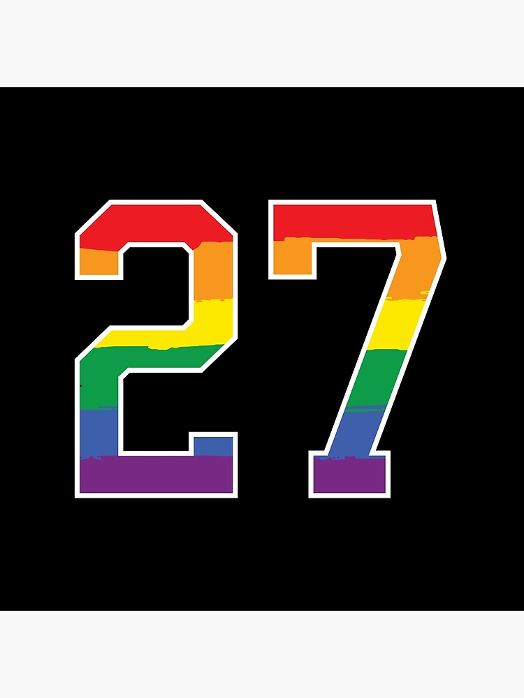"Number 27 Rainbow LGBT pride twenty seven" Poster for Sale by ...